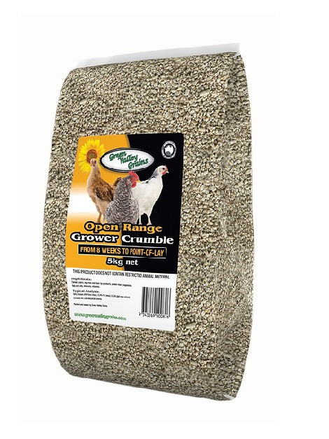 Green Valley Pullet Grower Crumbles 5kg – The Barn Pet Stock and Feed